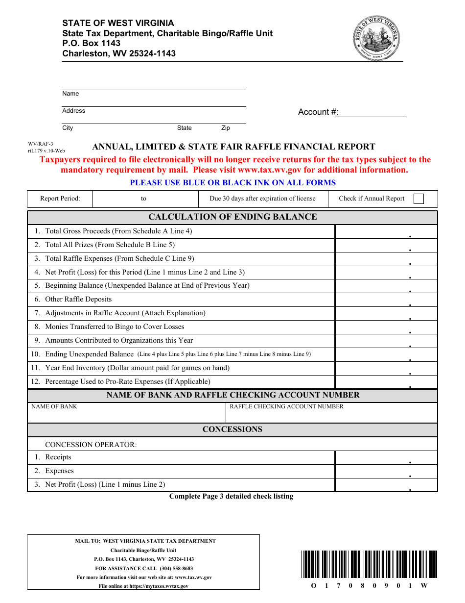 Form WV/RAF-3 - Fill Out, Sign Online and Download Printable PDF, West ...