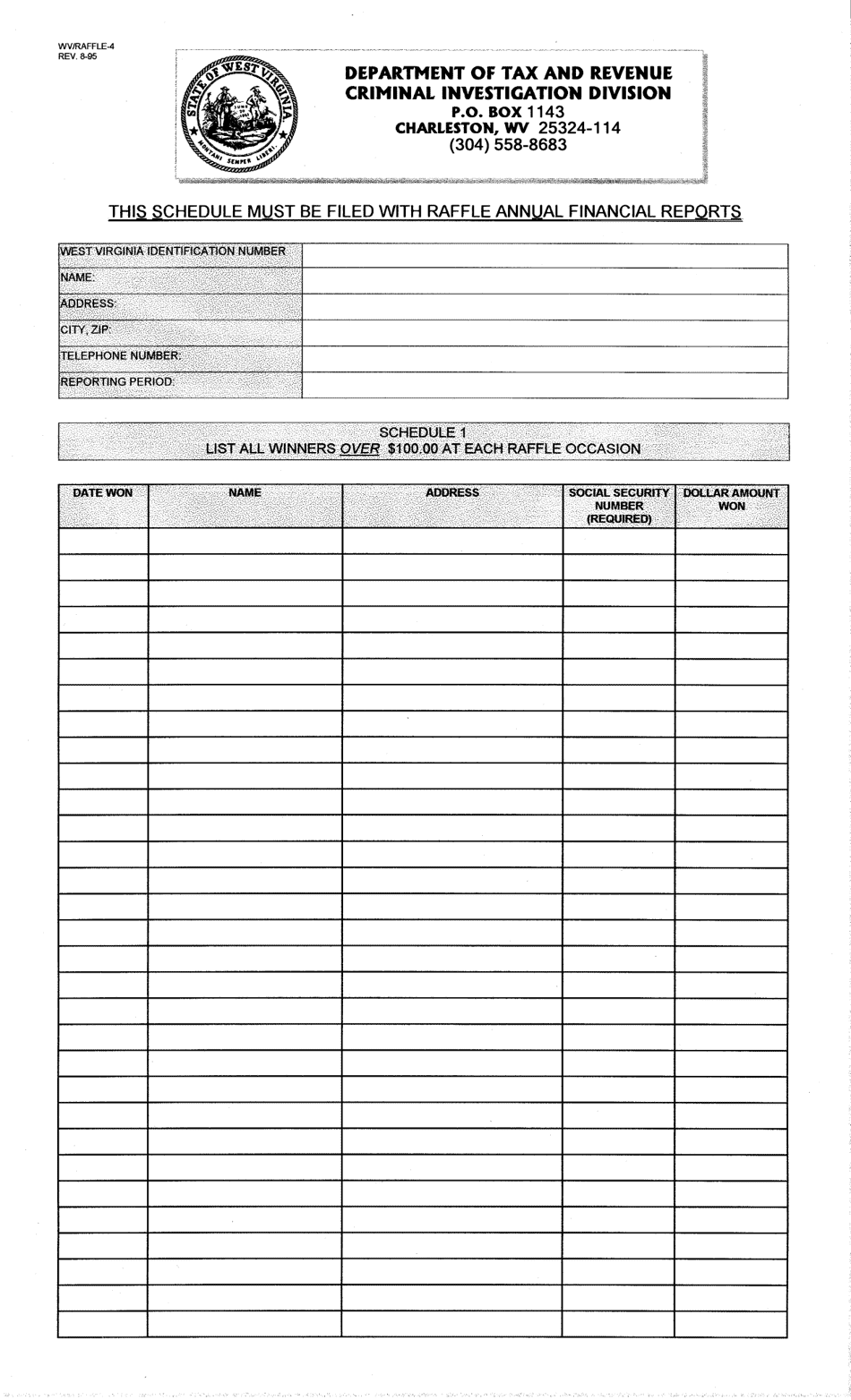 Form WV/RAFFLE-4 - Fill Out, Sign Online and Download Printable PDF ...