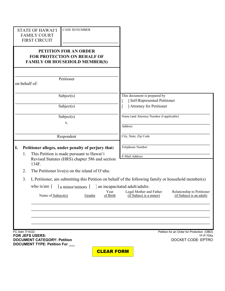 Form 1F-P-754A - Fill Out, Sign Online and Download Fillable PDF ...