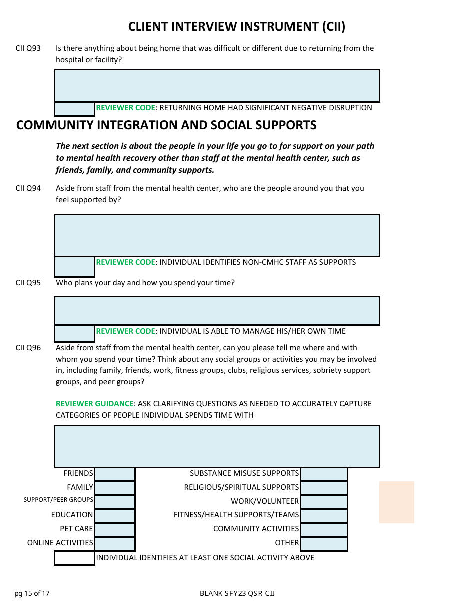 2023 New Hampshire Client Interview Instrument (Cii) Download Printable PDF | Templateroller