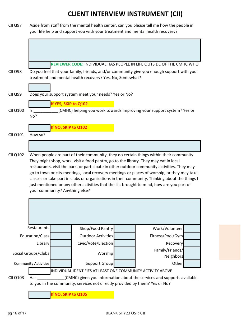 2023 New Hampshire Client Interview Instrument (Cii) Download Printable PDF | Templateroller