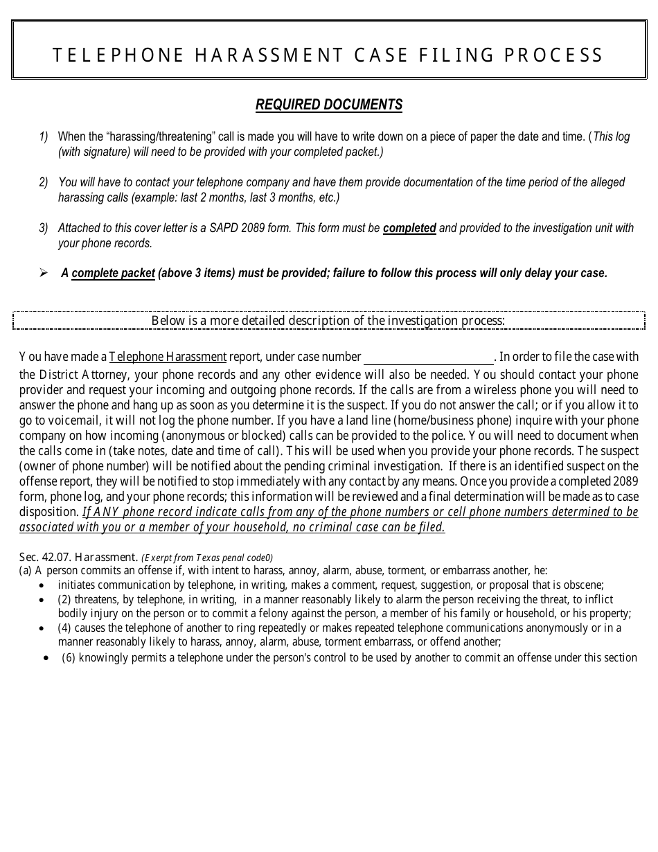 City of San Antonio, Texas Crime Victim Supplemental Report Form - Fill ...
