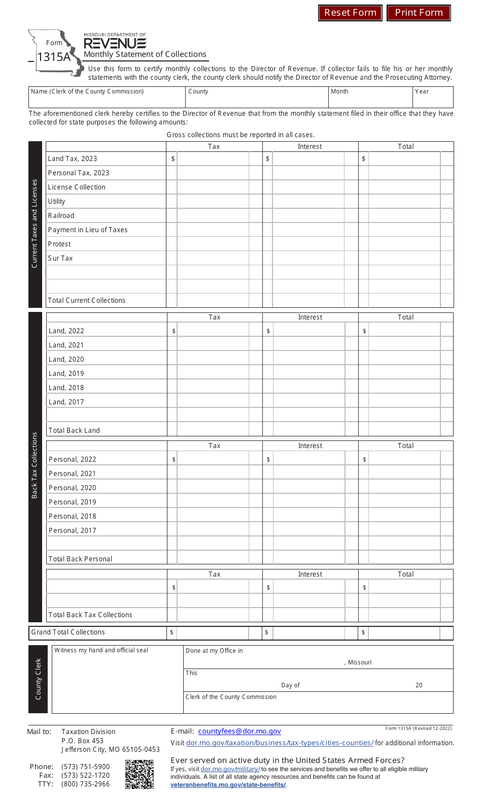 Form 1315A - 2023 - Fill Out, Sign Online and Download Fillable PDF ...
