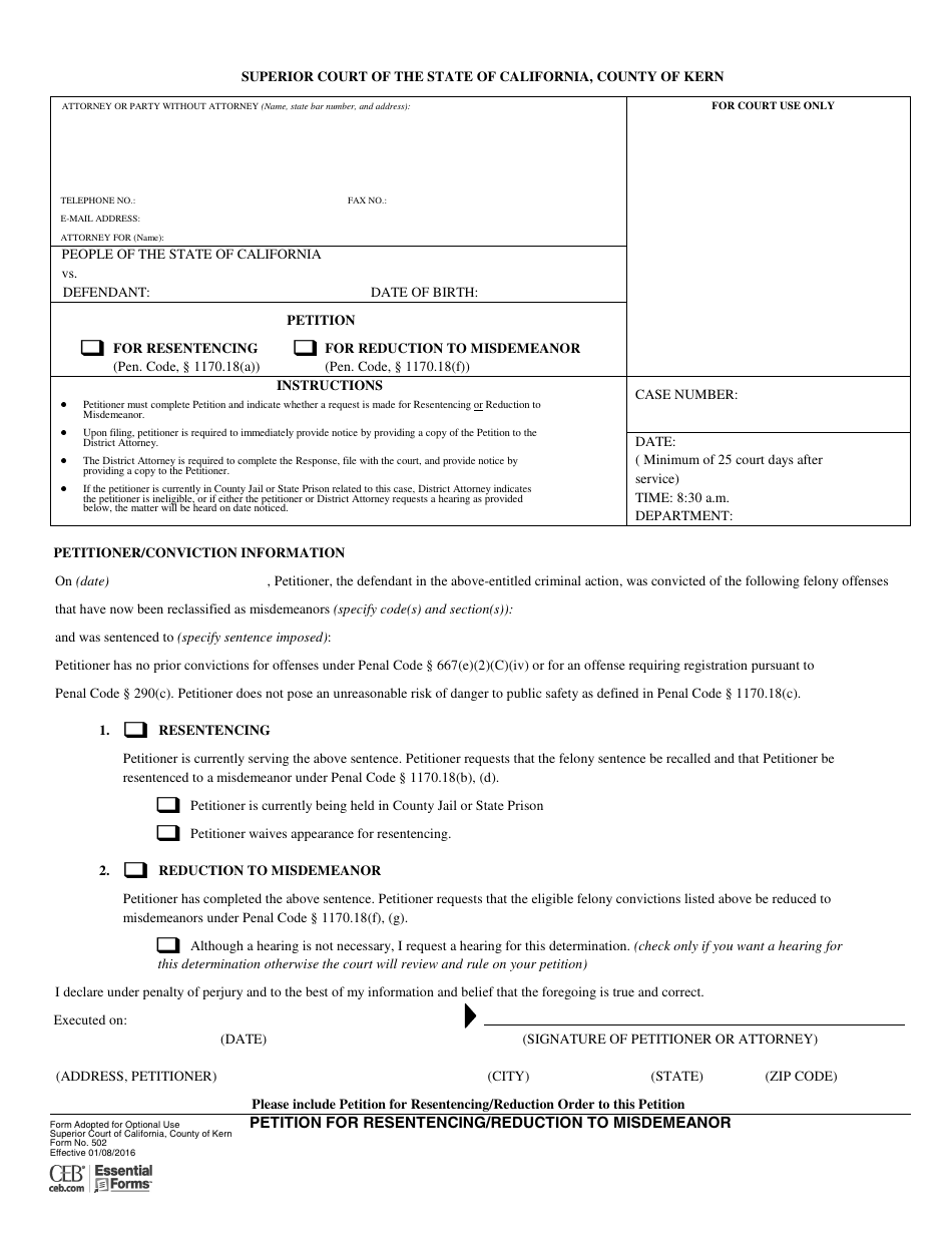 Form 502 - Fill Out, Sign Online and Download Printable PDF, County of ...