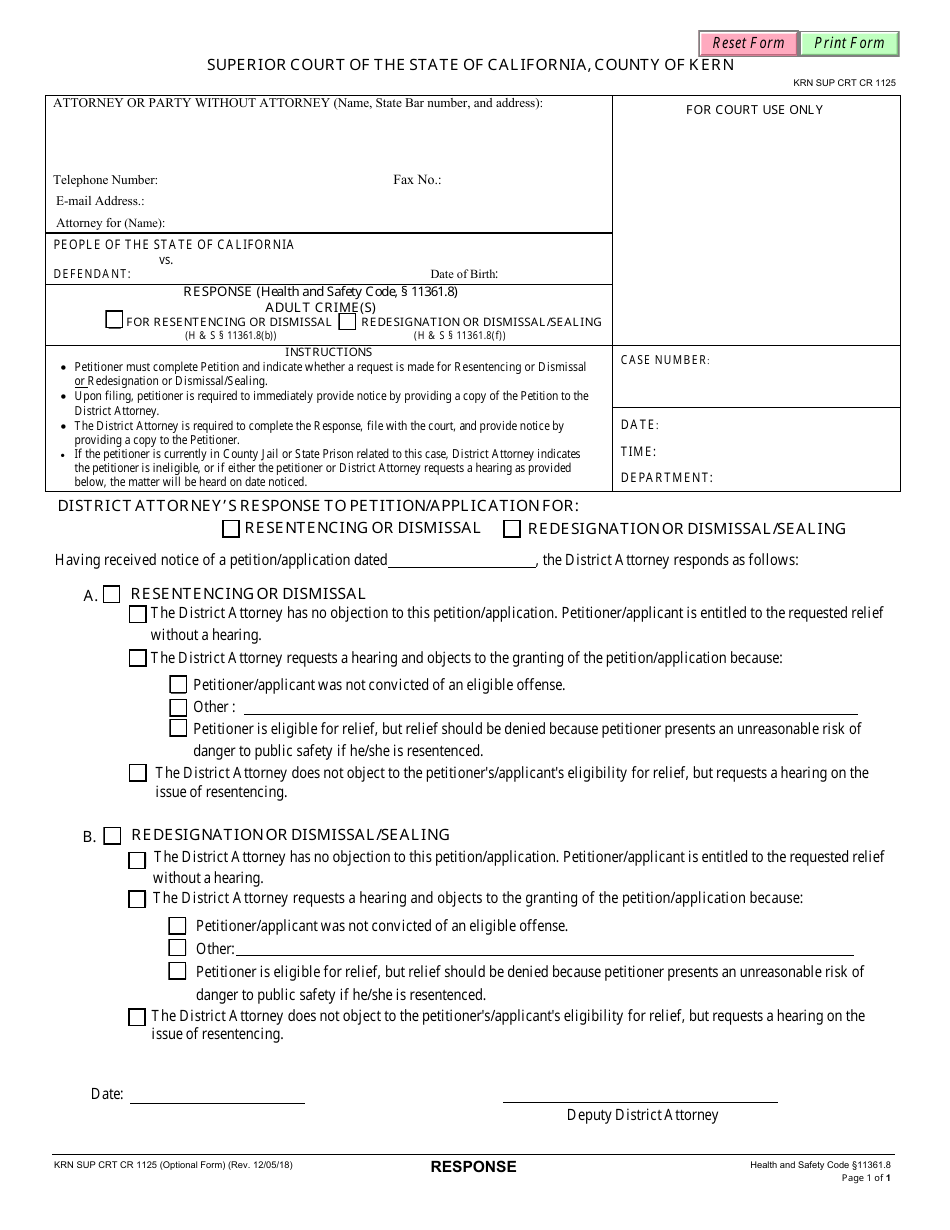 Form Sup Crt1125 - Fill Out, Sign Online and Download Fillable PDF ...
