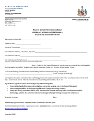 Maryland Secretary of State Forms PDF templates. download Fill and ...