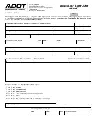 Form 96-0330 Download Fillable PDF or Fill Online Lienholder Complaint ...
