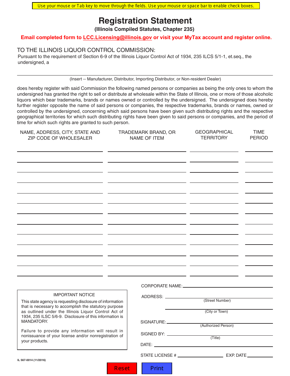 Form IL567-0014 - Fill Out, Sign Online and Download Fillable PDF ...