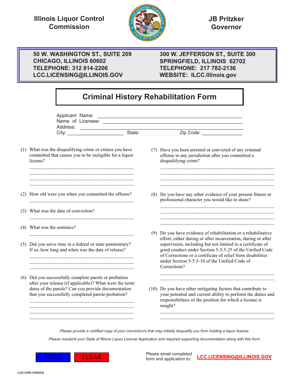 Form LCC-CHR - Fill Out, Sign Online and Download Fillable PDF ...