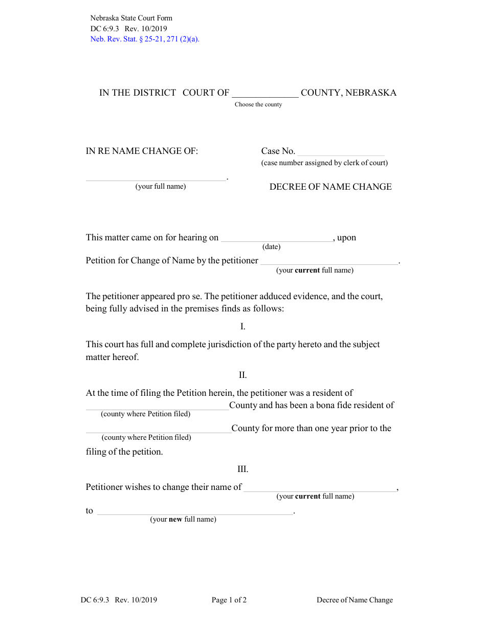 Form DC6:9.3 - Fill Out, Sign Online and Download Fillable PDF ...