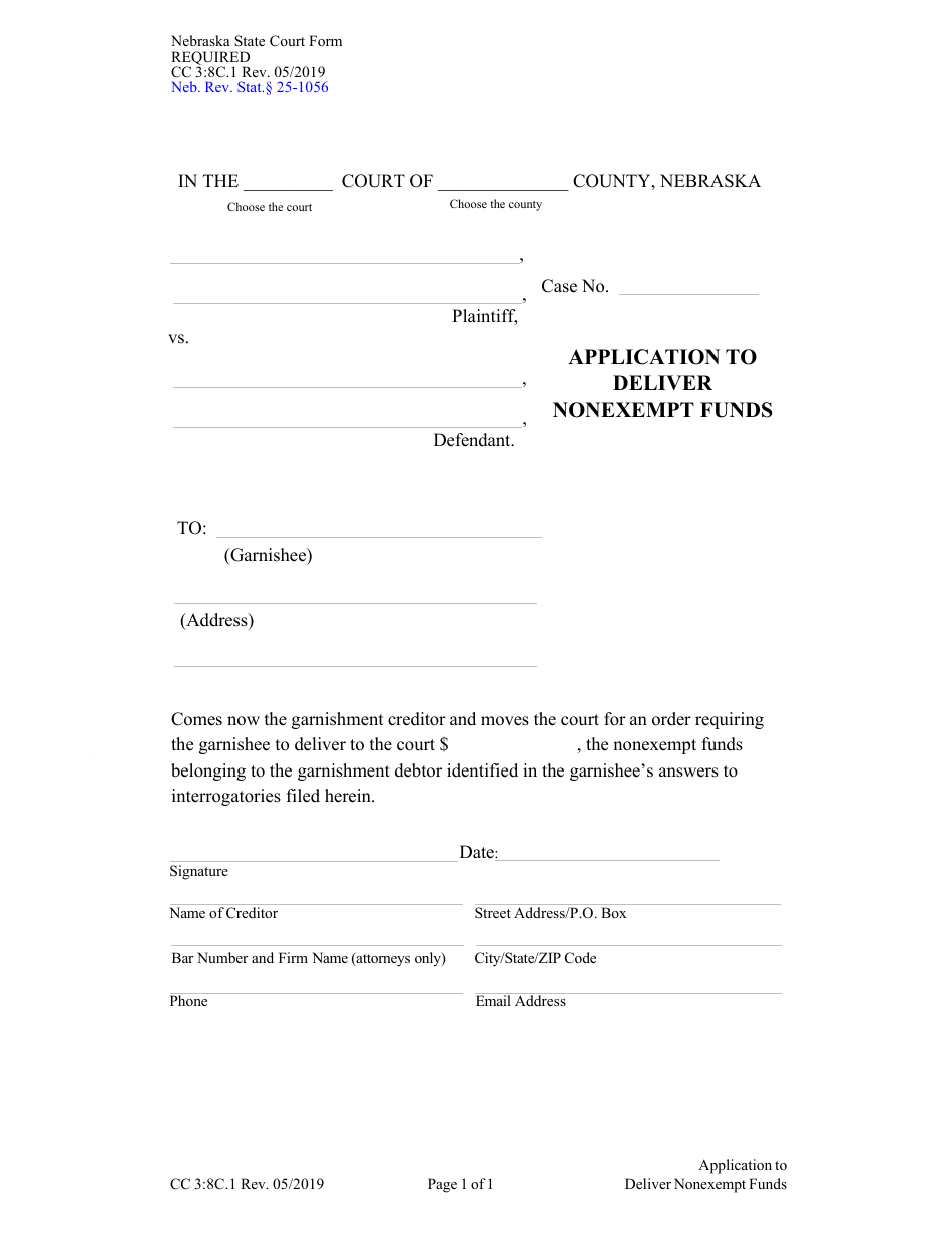 Form CC3:8C.1 - Fill Out, Sign Online and Download Fillable PDF ...
