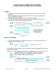 Download Instructions for Form DC6:11.3 Consent for the Name Change of a Minor Child PDF ...