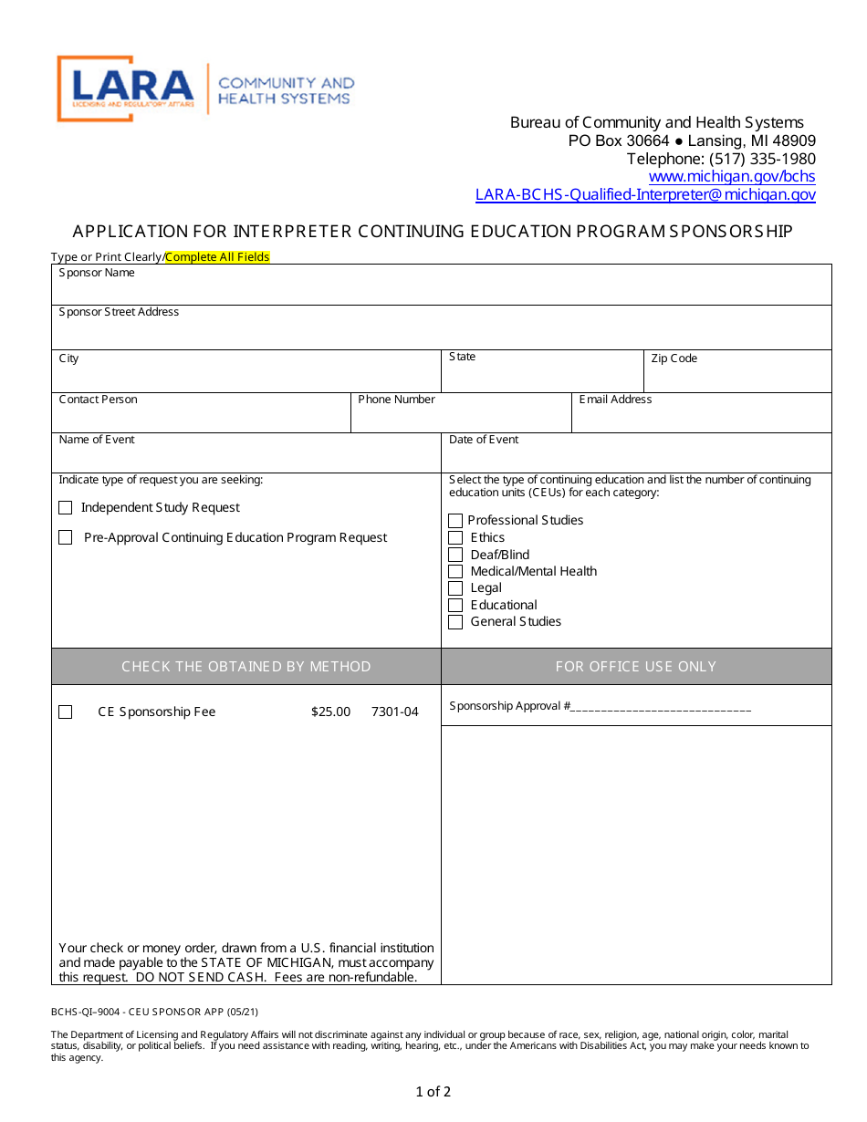 Form BCHS-QI-9004 - Fill Out, Sign Online and Download Fillable PDF ...