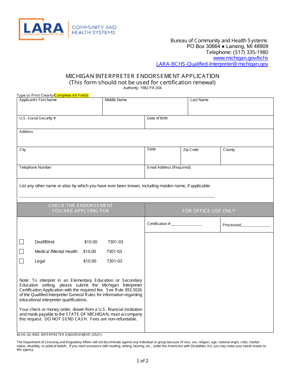 Form BCHS-QI-9005 - Fill Out, Sign Online and Download Fillable PDF ...
