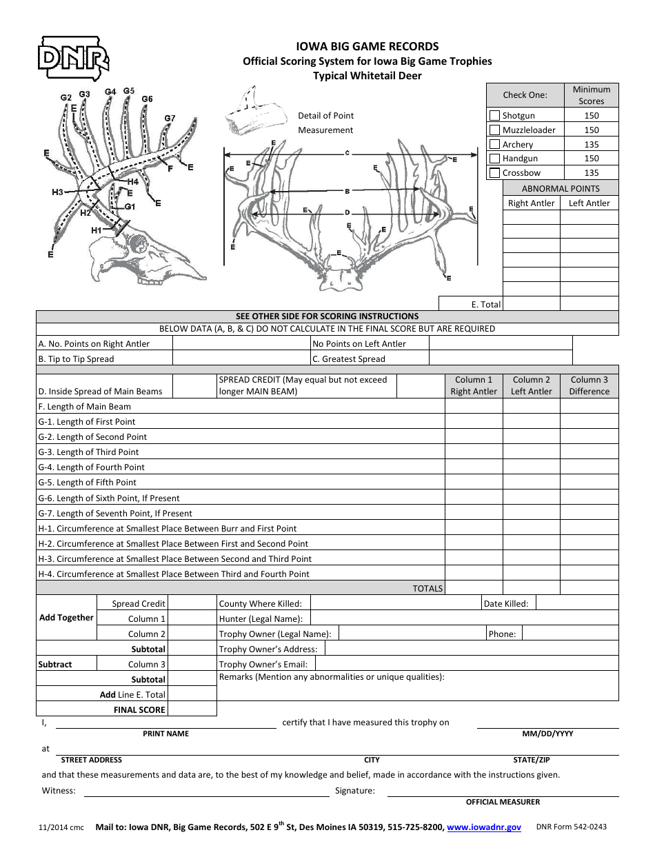 DNR Form 542-0243 - Fill Out, Sign Online and Download Fillable PDF ...