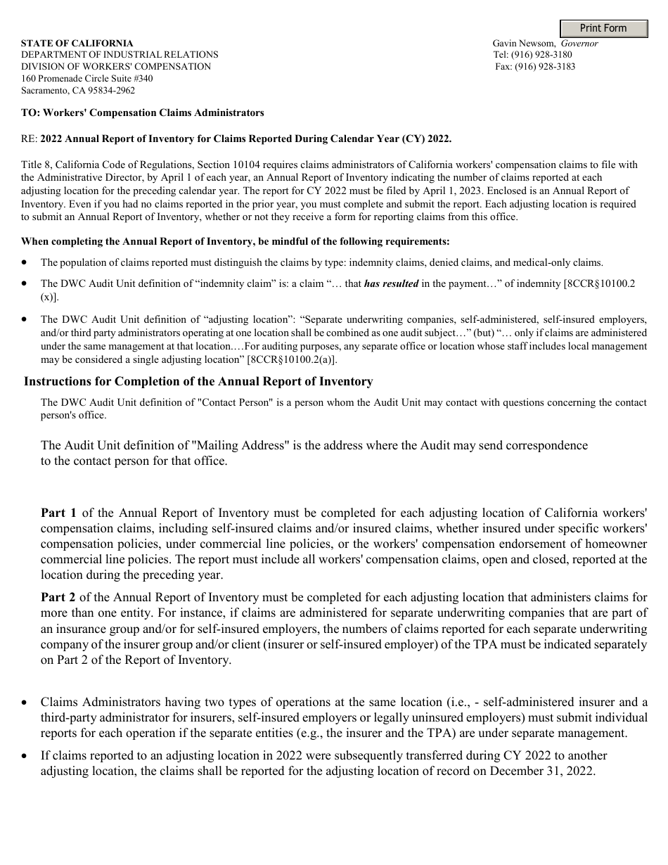 Form DWC-851 - 2022 - Fill Out, Sign Online and Download Fillable PDF ...