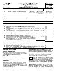 IRS Form 4137 - 2022 - Fill Out, Sign Online and Download Fillable PDF ...