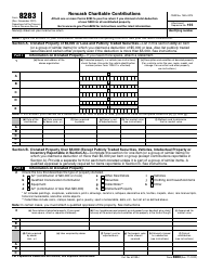 IRS Form 8283 Download Fillable PDF or Fill Online Noncash Charitable ...