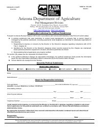 Arizona Responsible Individual for Political Subdivision - Fill Out ...