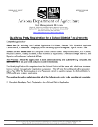 Arizona Qualifying Party Registration for a School District Application ...