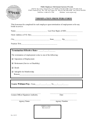 Nevada Termination From Pers Form Download Fillable PDF | Templateroller