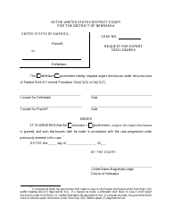 Nebraska Request for Expert Disclosures Download Fillable PDF ...