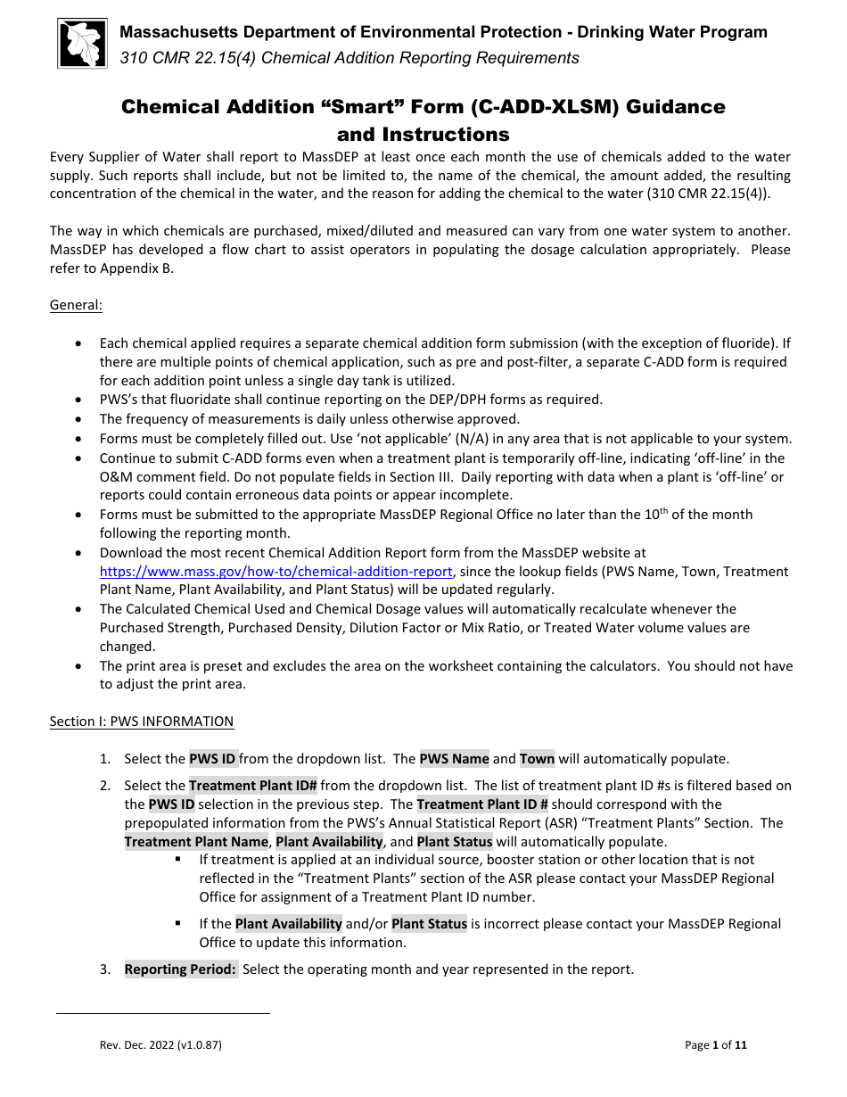 Download Instructions for Form C-ADD-XLSM Chemical Addition "smart ...