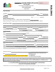 City of Troy, Michigan Residential Building Permit Application Download ...
