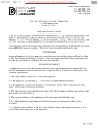 SD Form 0284 - Fill Out, Sign Online and Download Fillable PDF, South ...