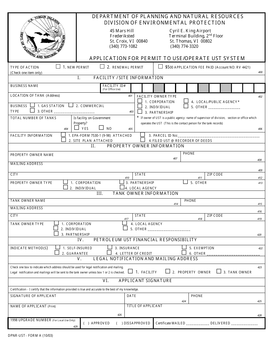 DPNR-UST- Form A - Fill Out, Sign Online and Download Printable PDF ...