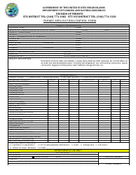 Virgin Islands Permit Application Control Form - Fill Out, Sign Online ...
