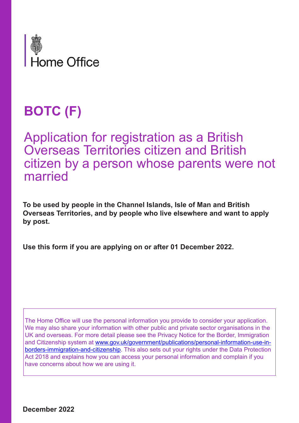 Form BOTC (F) - Fill Out, Sign Online and Download Printable PDF ...
