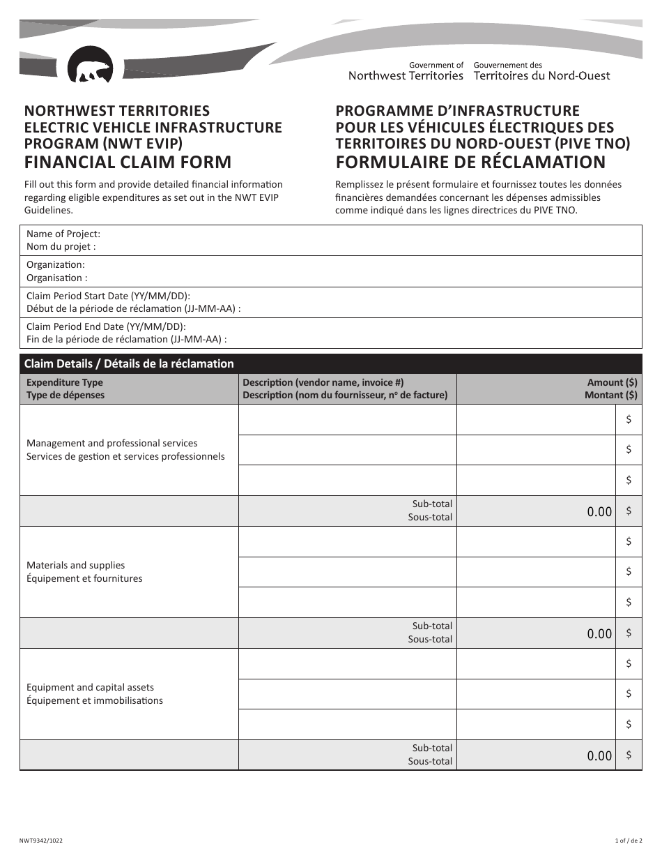 Form NWT9342 - Fill Out, Sign Online and Download Fillable PDF ...