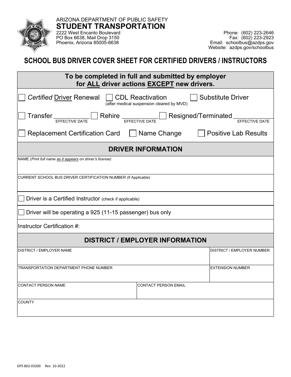 Form DPS802-03200 - Fill Out, Sign Online and Download Fillable PDF ...