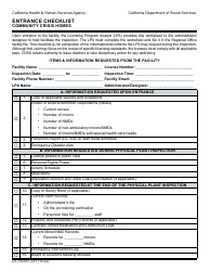 Form LIC9239 CN Download Fillable PDF or Fill Online Entrance Checklist ...