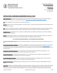 Washington Trademark Amendment - Fill Out, Sign Online and Download PDF ...