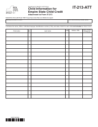 Form IT-213-ATT - 2022 - Fill Out, Sign Online and Download Fillable ...