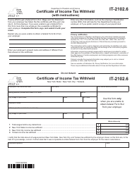 Form IT-2102.6 - 2021 - Fill Out, Sign Online and Download Fillable PDF ...