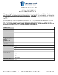 Pennsylvania Annual Status Report - Fill Out, Sign Online and Download ...