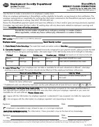 Washington Sharedwork Weekly Claim Correction - Fill Out, Sign Online and Download PDF ...