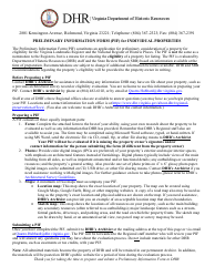 Virginia Preliminary Information Form (PIF) for Individual Properties ...
