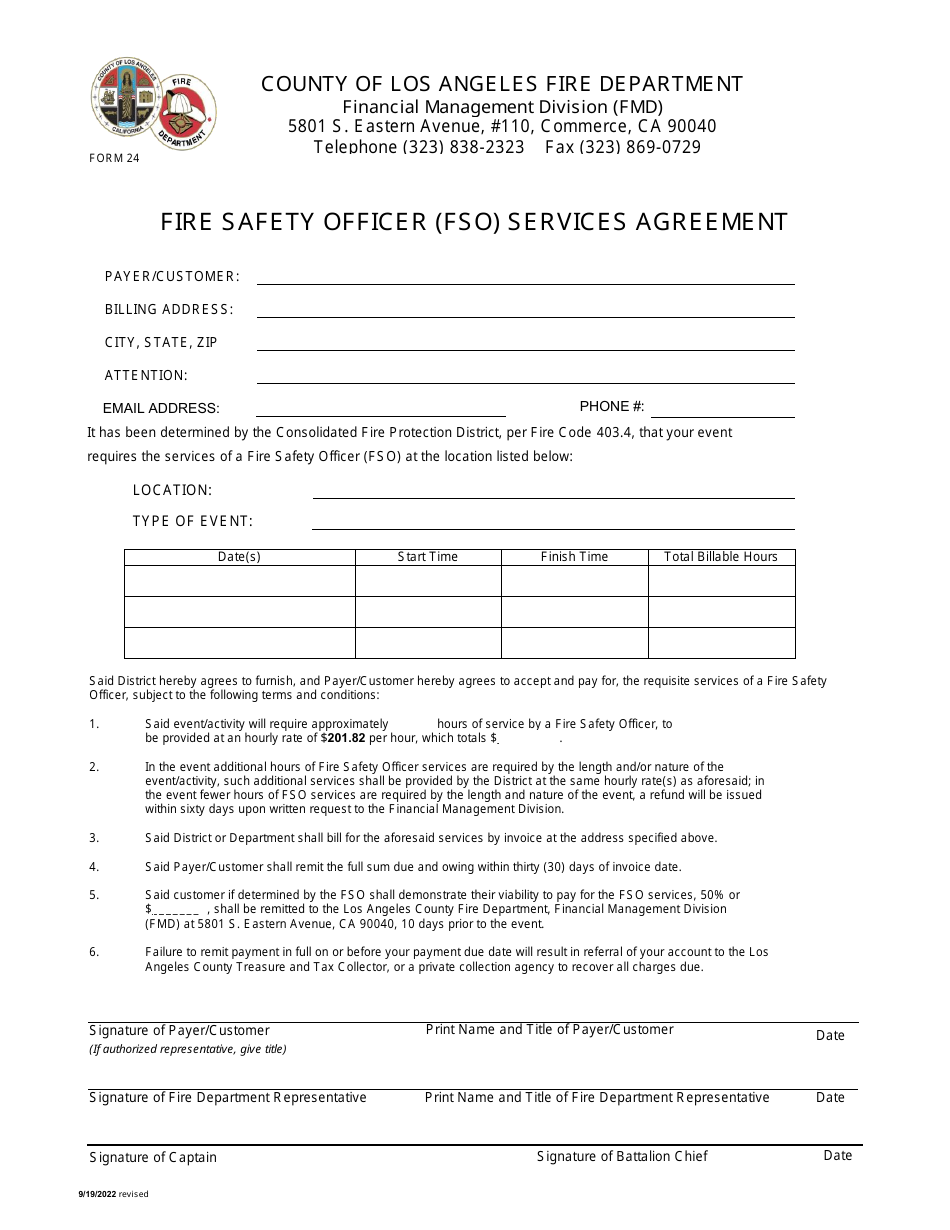 Form 24 - Fill Out, Sign Online and Download Fillable PDF, County of ...