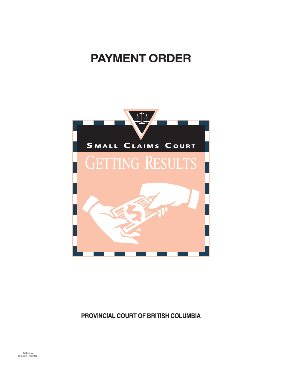 SCR Form 10 (SCL010) - Fill Out, Sign Online and Download Fillable PDF ...