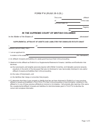Form P10 Download Fillable PDF or Fill Online Affidavit of Assets and ...