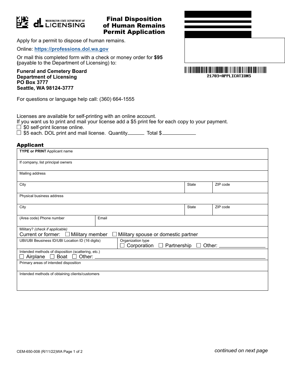 Form CEM-650-008 Download Fillable PDF or Fill Online Final Disposition ...