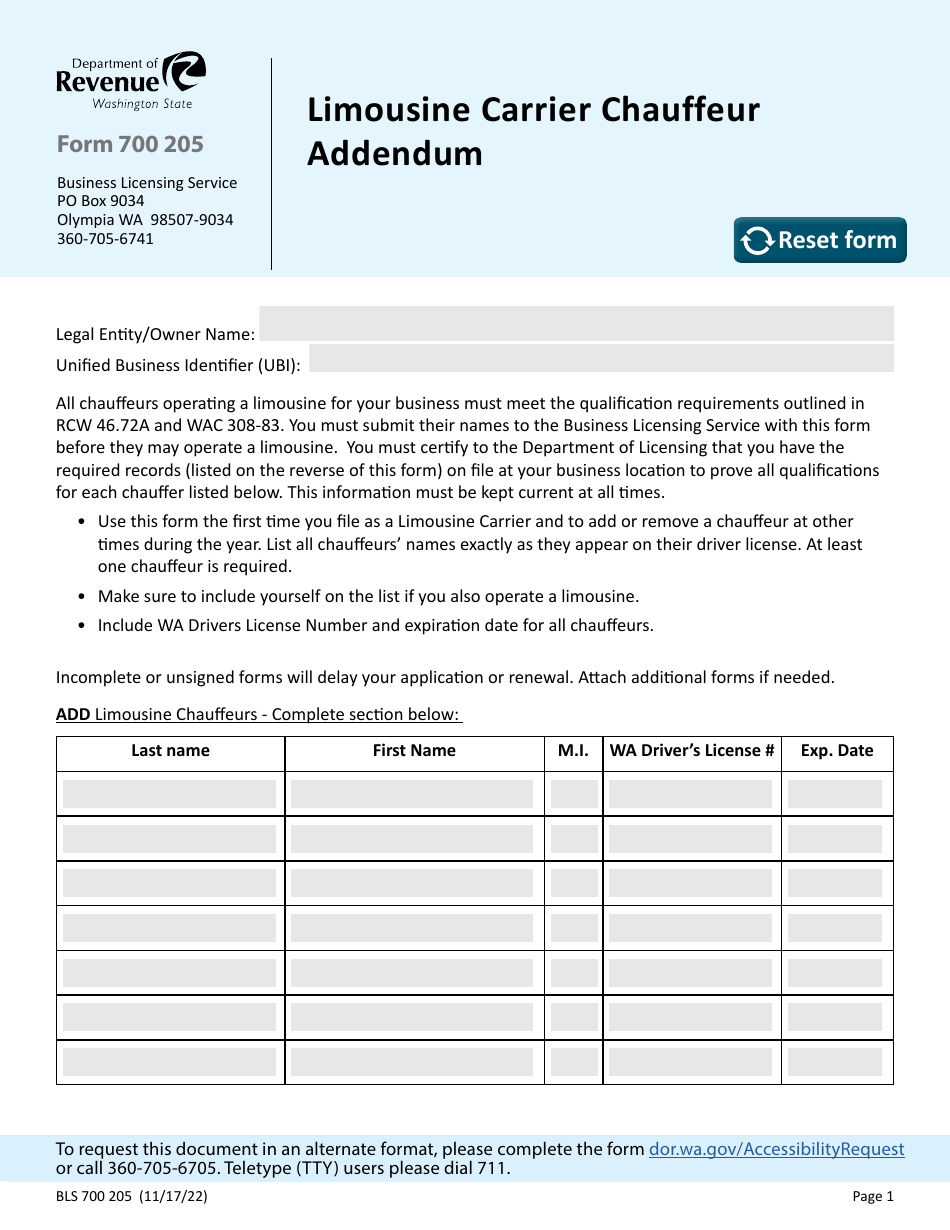 Form BLS700 205 - Fill Out, Sign Online and Download Fillable PDF ...