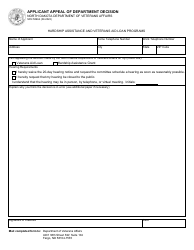 Form SFN58964 Download Fillable PDF or Fill Online Applicant Appeal of ...