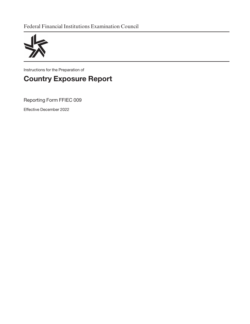 Download Instructions for Form FFIEC009 Country Exposure Report PDF ...