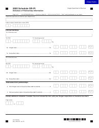 Form 150-102-035 Schedule OR-PI Download Fillable PDF or Fill Online Schedule of Partnership ...