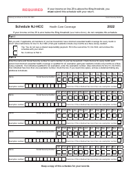 Form NJ-1040 Schedule NJ-HCC - 2021 - Fill Out, Sign Online and ...